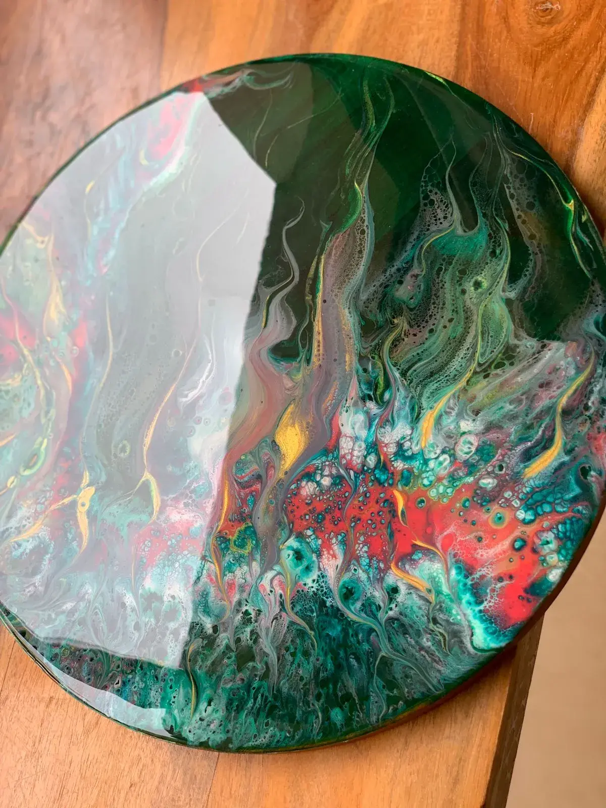 ‘Flame’ Resin Art on Solid Wood | Mohanima